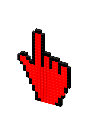 Red Plane Hand Cursor